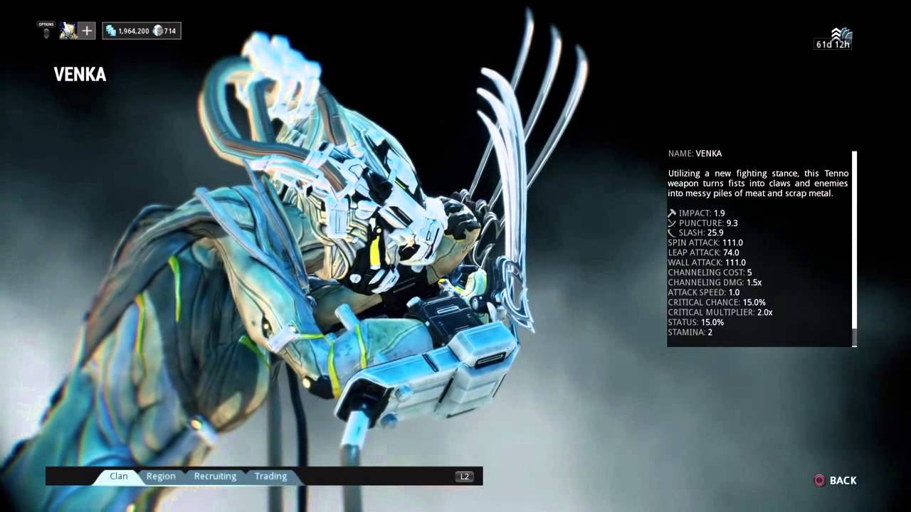 WARFRAME: Weapons Archive: Venka - YouTube