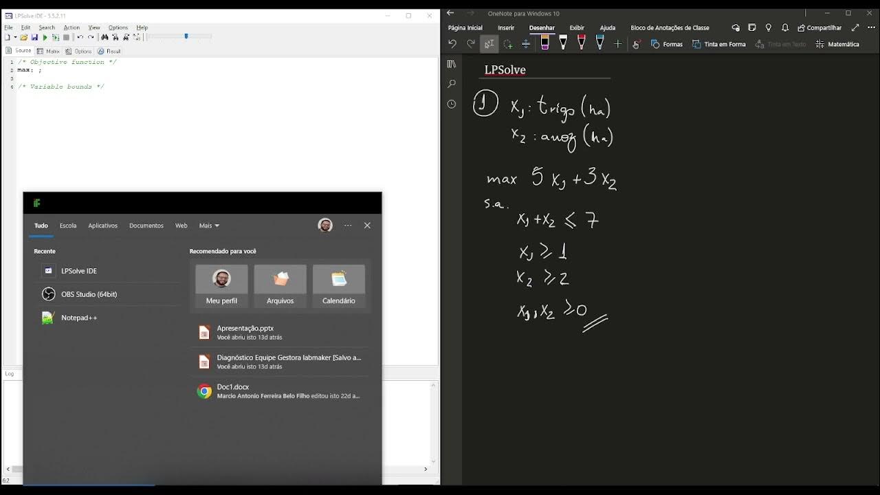 2023-09-05 - Pesquisa Operacional - LPSolve - YouTube