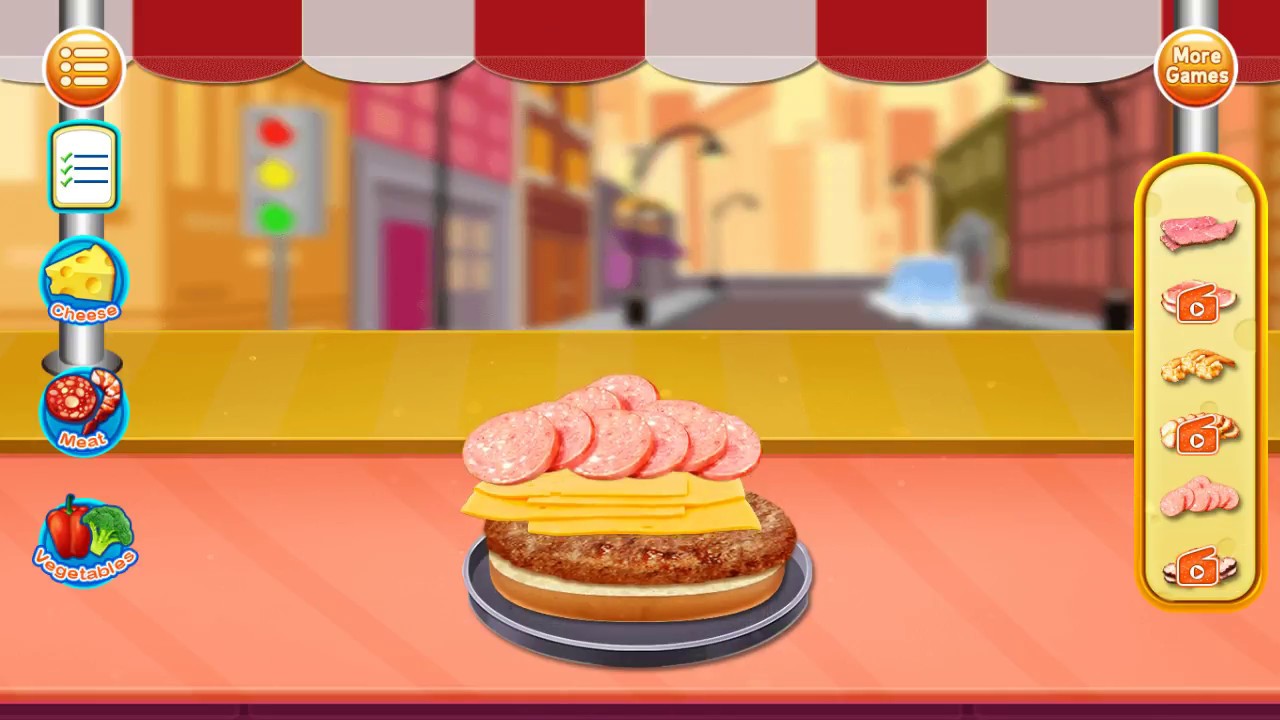 Cooking game_ a delicious burger - YouTube