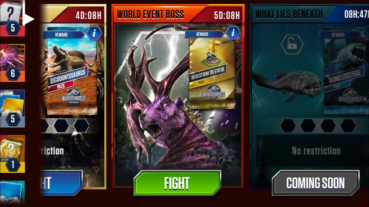 Maelstrom 08 Boss Event: round 5 | Jurassic World the game - YouTube