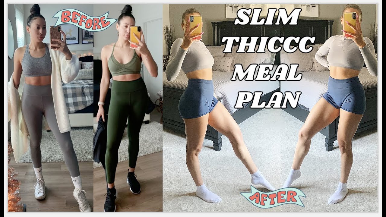VLOG: what I really ate to get slim thiccc (meal plan) + getting slim ...