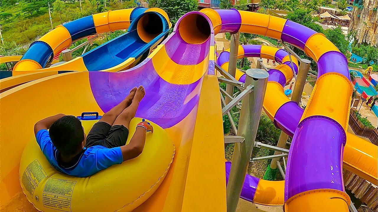 Adventurous Water Fun: Raft Water Slide at Andamanda Phuket, Thailand ...