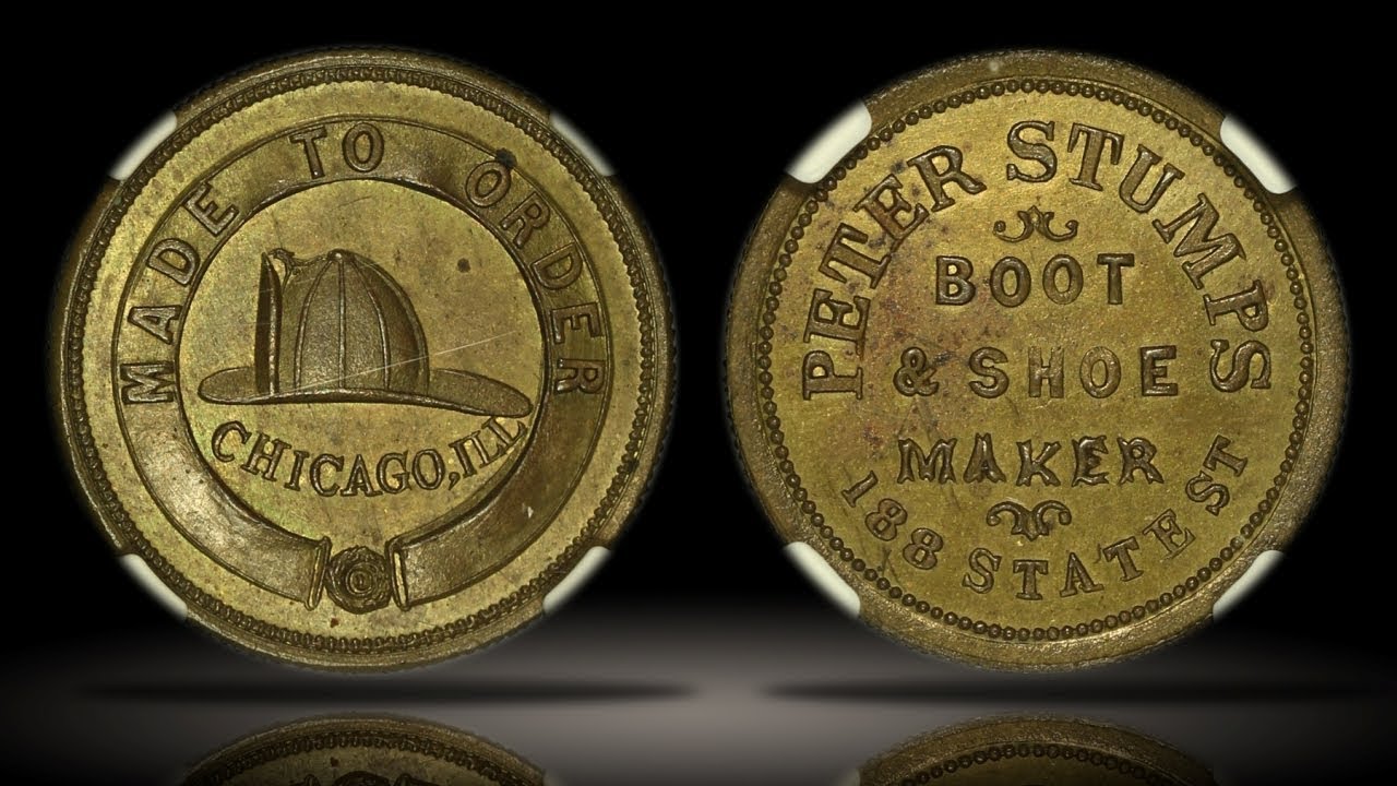 1859 Peter Stumps Chicago Fireman's Helmet Token ILL-40 NGC MS63 ...