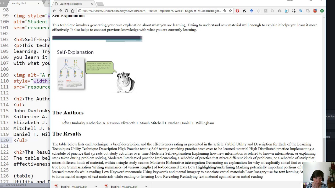 Begin HTML Learning Activity, Part 7 - YouTube