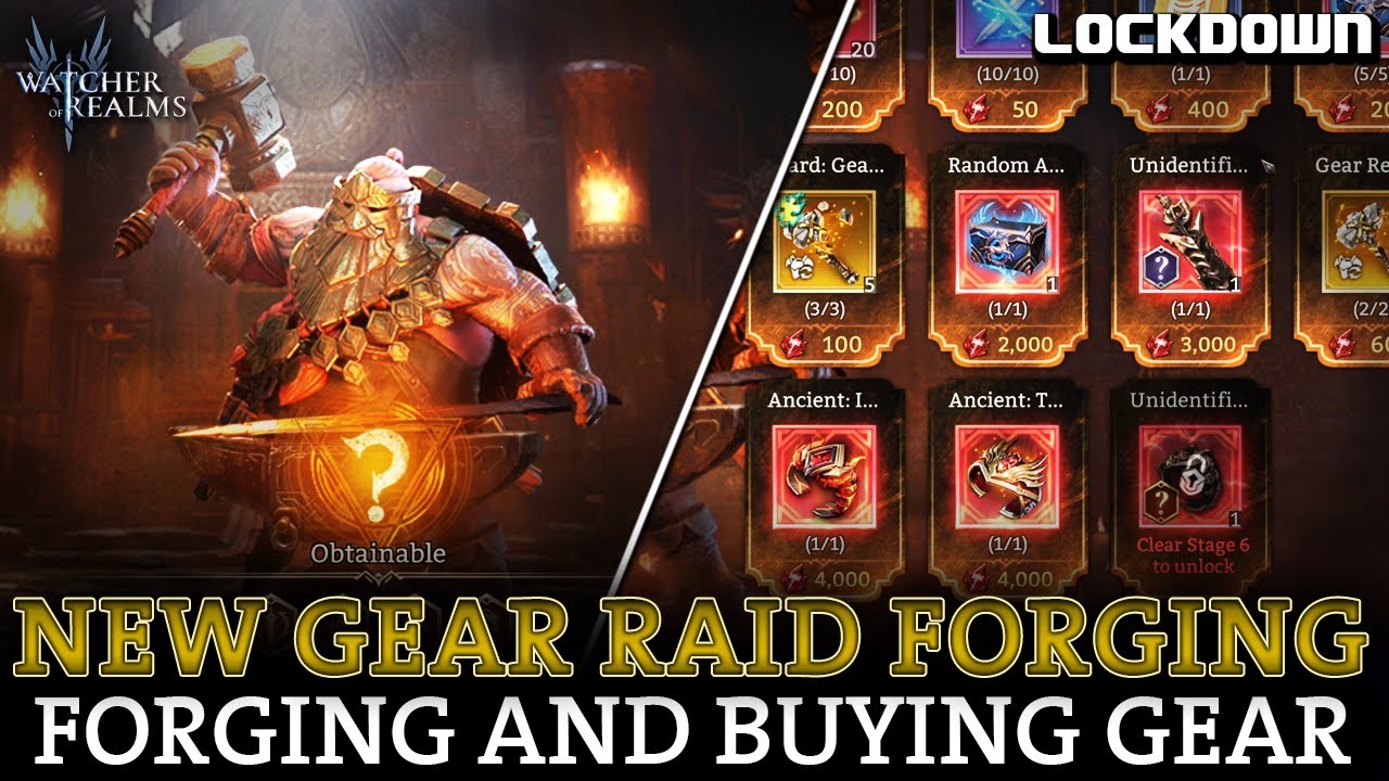 WOR: New Gear Forge! Buying & Upgrading Gear! Watcher of Realms Guide ...