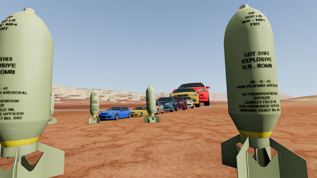 Small to Giant Cars vs Nuclear Bomb field 😱 BeamNG.drive - YouTube