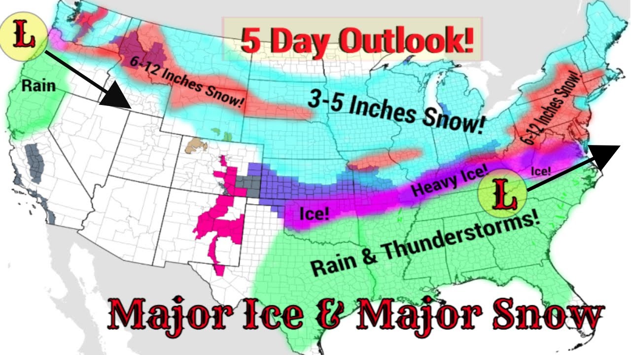 Upcoming Major Winter Storm Bringing Heavy Snow & Major Ice Storm ...