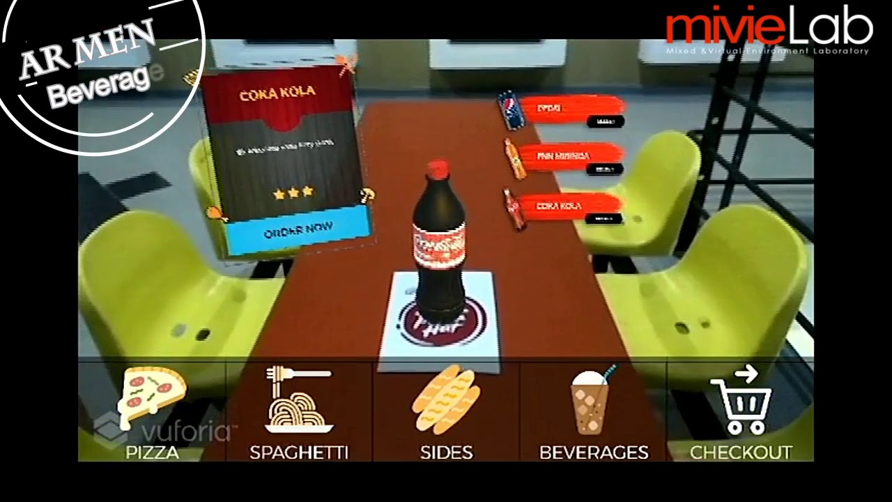 Augmented Reality Menu for Pizza - YouTube