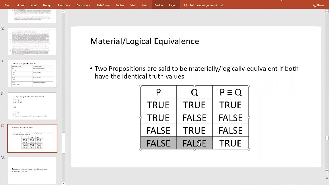 Logical and Material Equivalence - YouTube