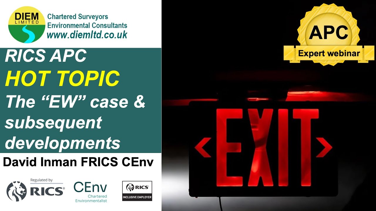 RICS APC HOT TOPIC - The "EW" case & subsequent developments - YouTube