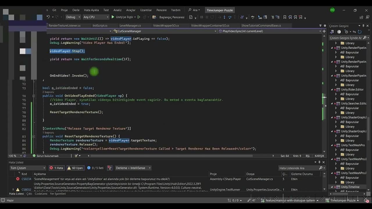 Unity Video Player Target Render Buffer Problem - YouTube