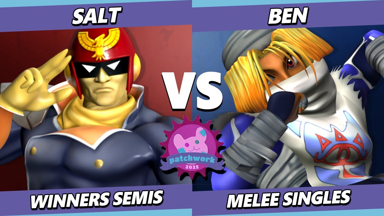 Patchwork 2025 TOP 8 - Salt (Captain Falcon) Vs. Ben (Shiek) Smash ...