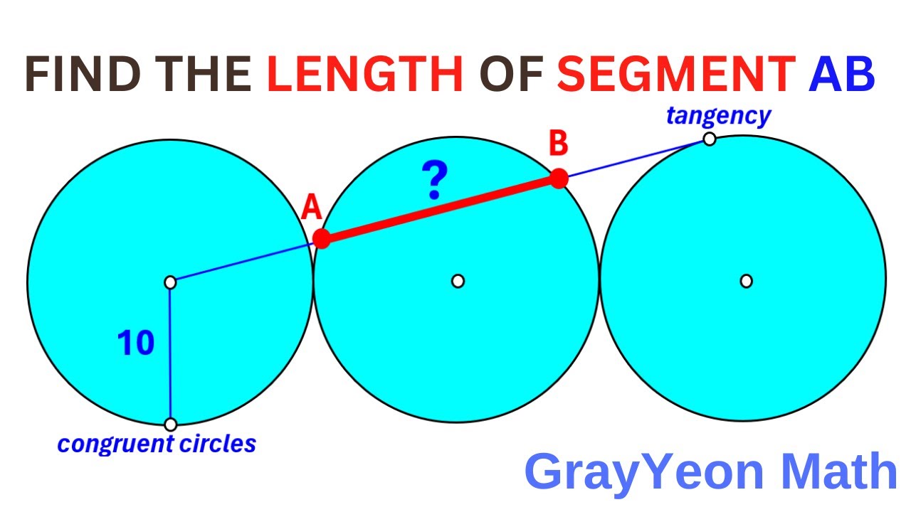 FInd the length of the segment AB #thinkoutsidethebox #geometryskills # ...
