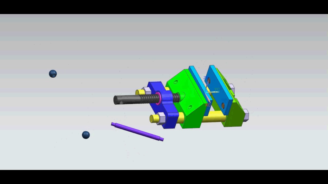 Bench Vice Exploded View in CAD - YouTube