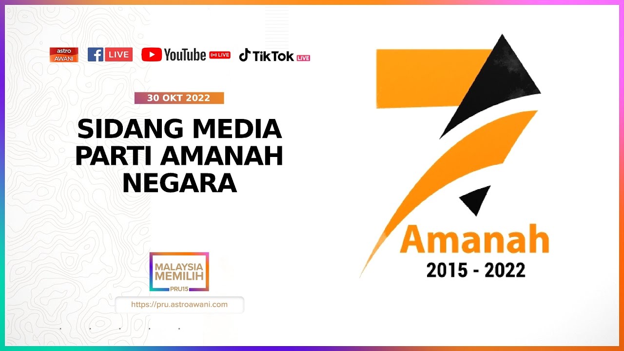 [LANGSUNG] Sidang Media Parti Amanah Negara | 30 Okt 2022 - YouTube