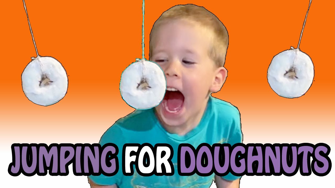 FUNNY Kids Jumping for Doughnuts! Try Not to Laugh - YouTube