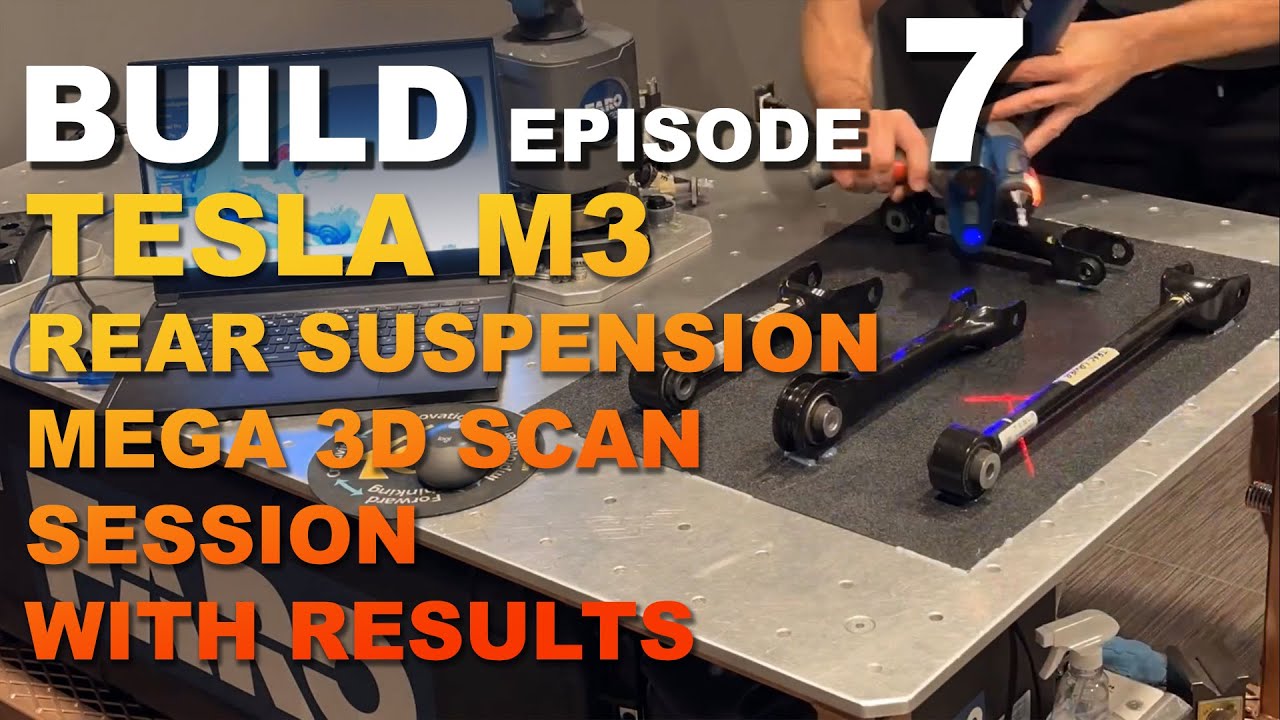 24 Tesla M3 rear suspension 3D-scan session & results! - YouTube