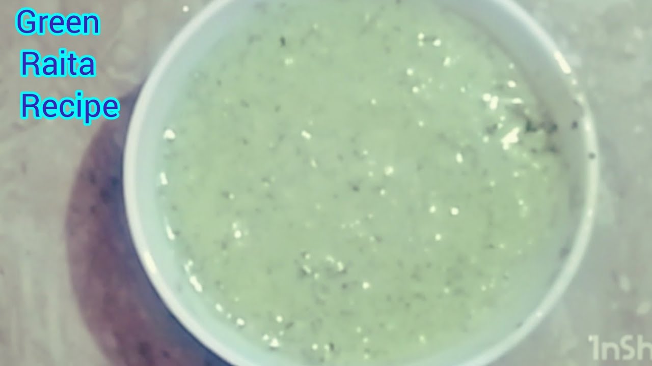 Green Raita Recipe for pulao and biryani@Food and vlogs - YouTube