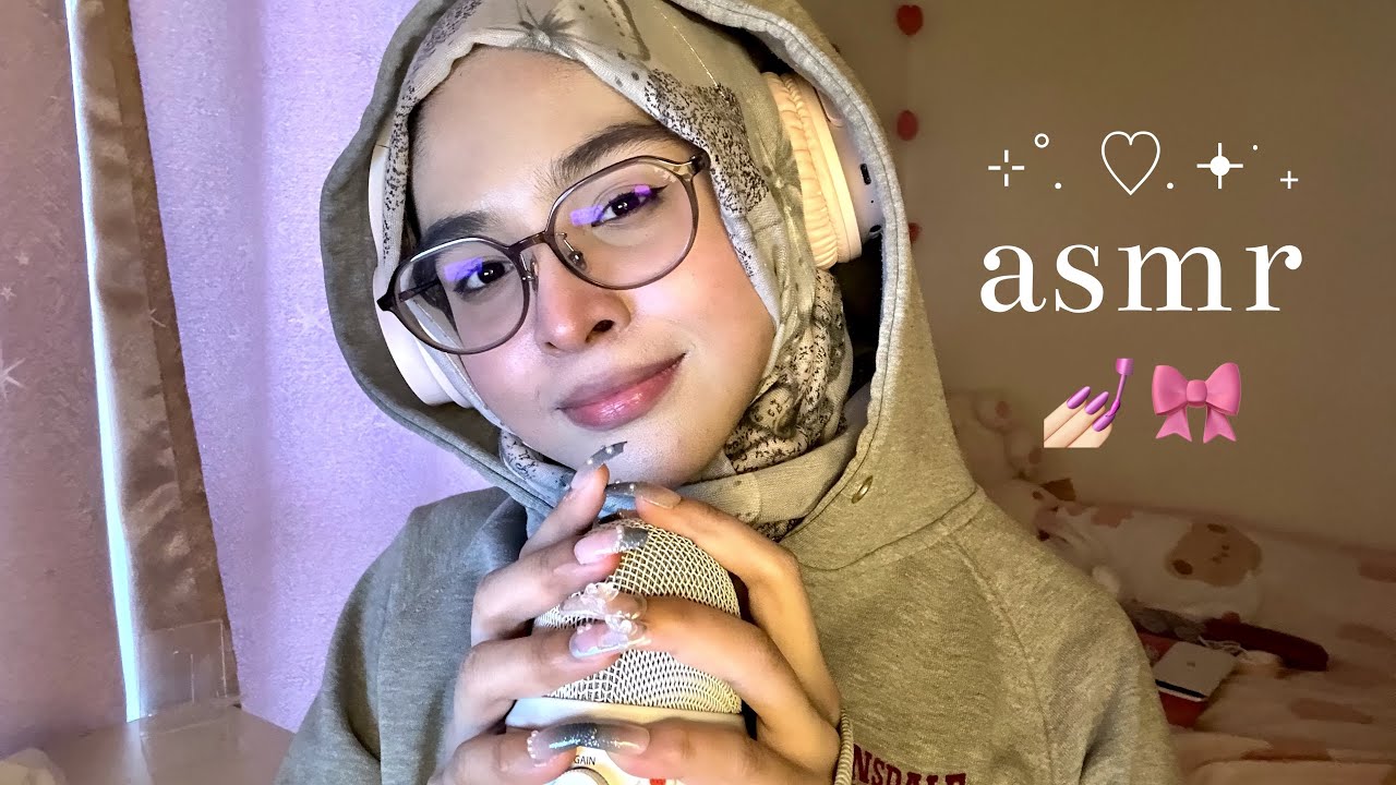 ASMR ♡ LONG NAIL TAPPING, MOUTH SOUNDS, INTENSE BARE MIC SCRATCHING ...