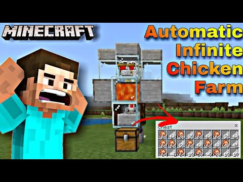 How to make automatic infinite chicken farm in minecraft - YouTube