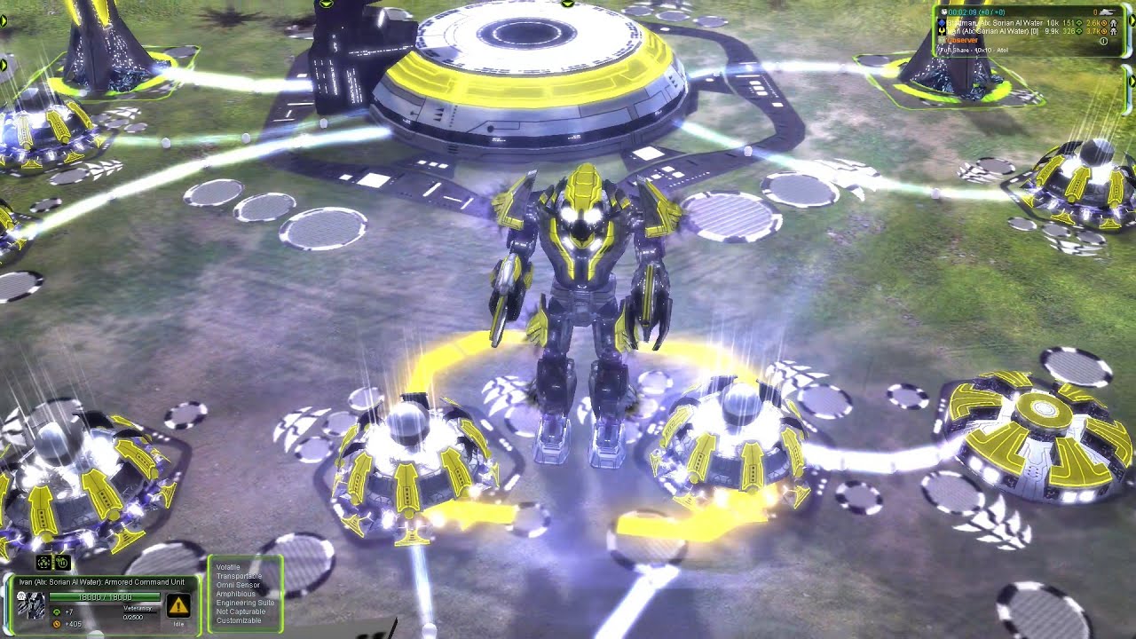 Aeon vs UEF - AI vs AI Battle - Supreme Commander Forged Alliance - YouTube