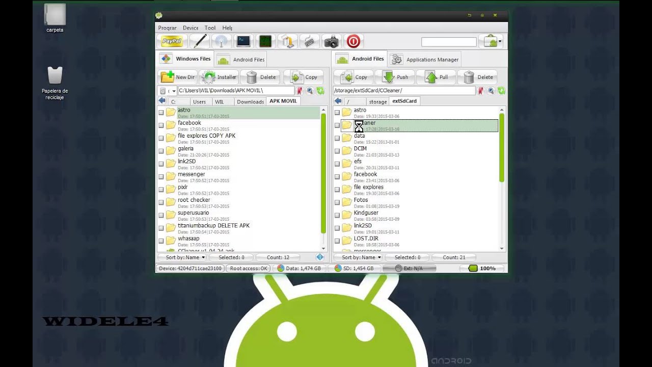 Android Commander Uso Basico - YouTube