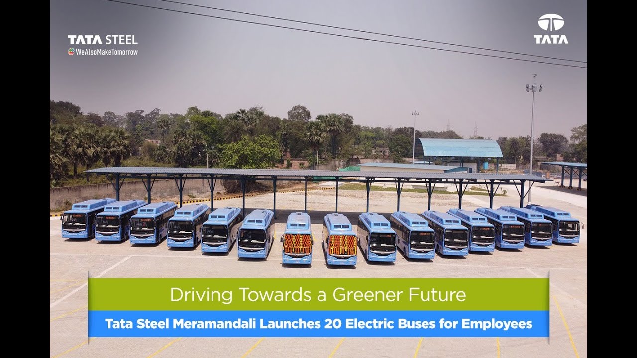 Tata Steel | EV Buses at Tata Steel Meramandali - YouTube