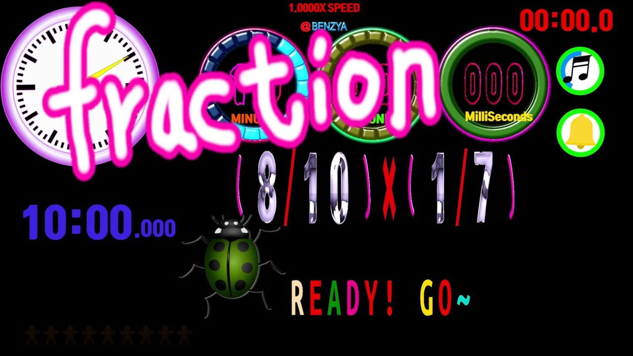 fraction multiplication 10 minutes countdown timer alarm🔔 - YouTube