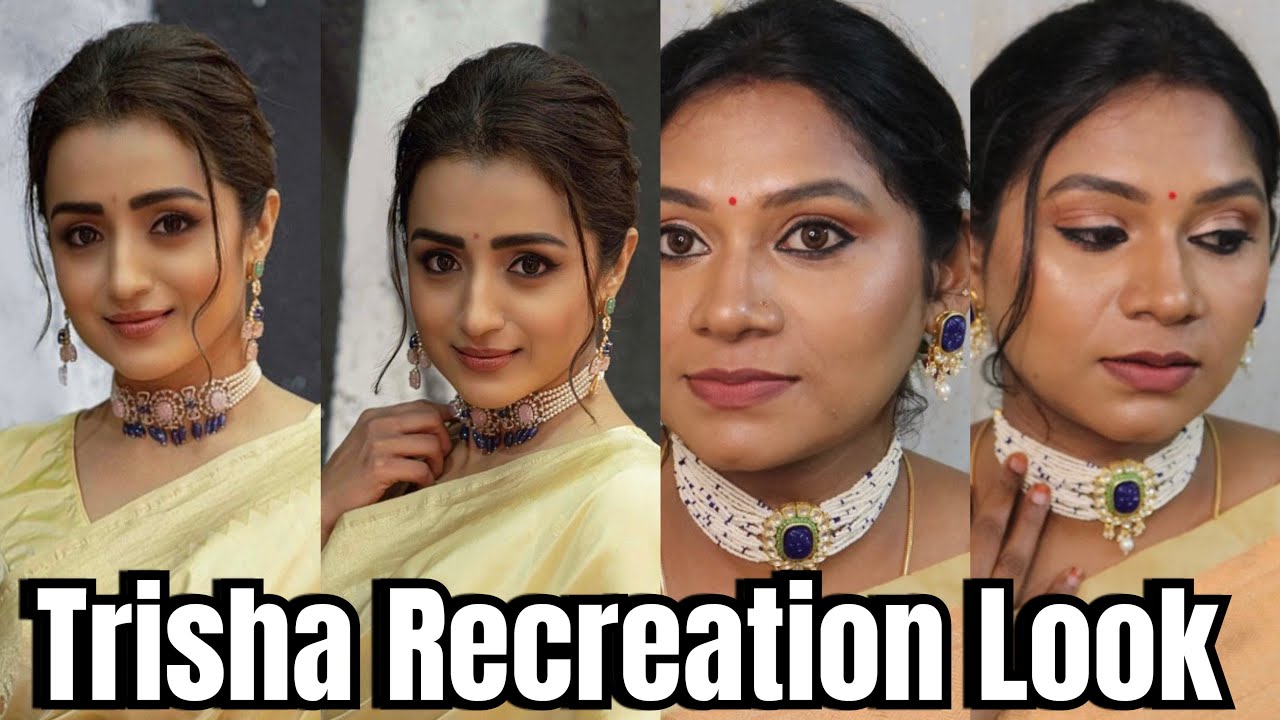 Trisha Inspired Makeup Look|| Leo Movie|| Celebrity Inspired looks ...