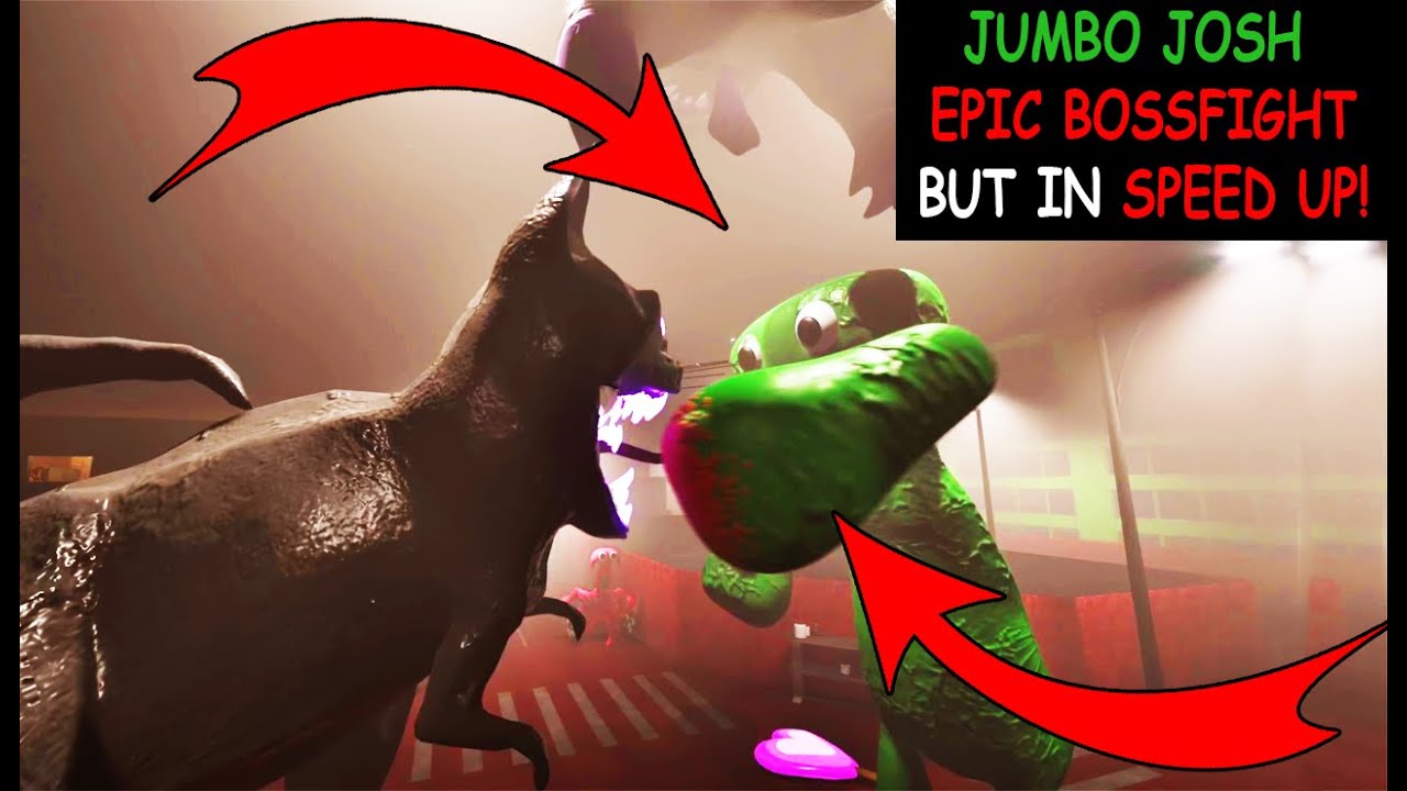 JUMBO JOSH EPIC BOSS FIGHT. BUT SPEED UP (garten of banban 7) - YouTube