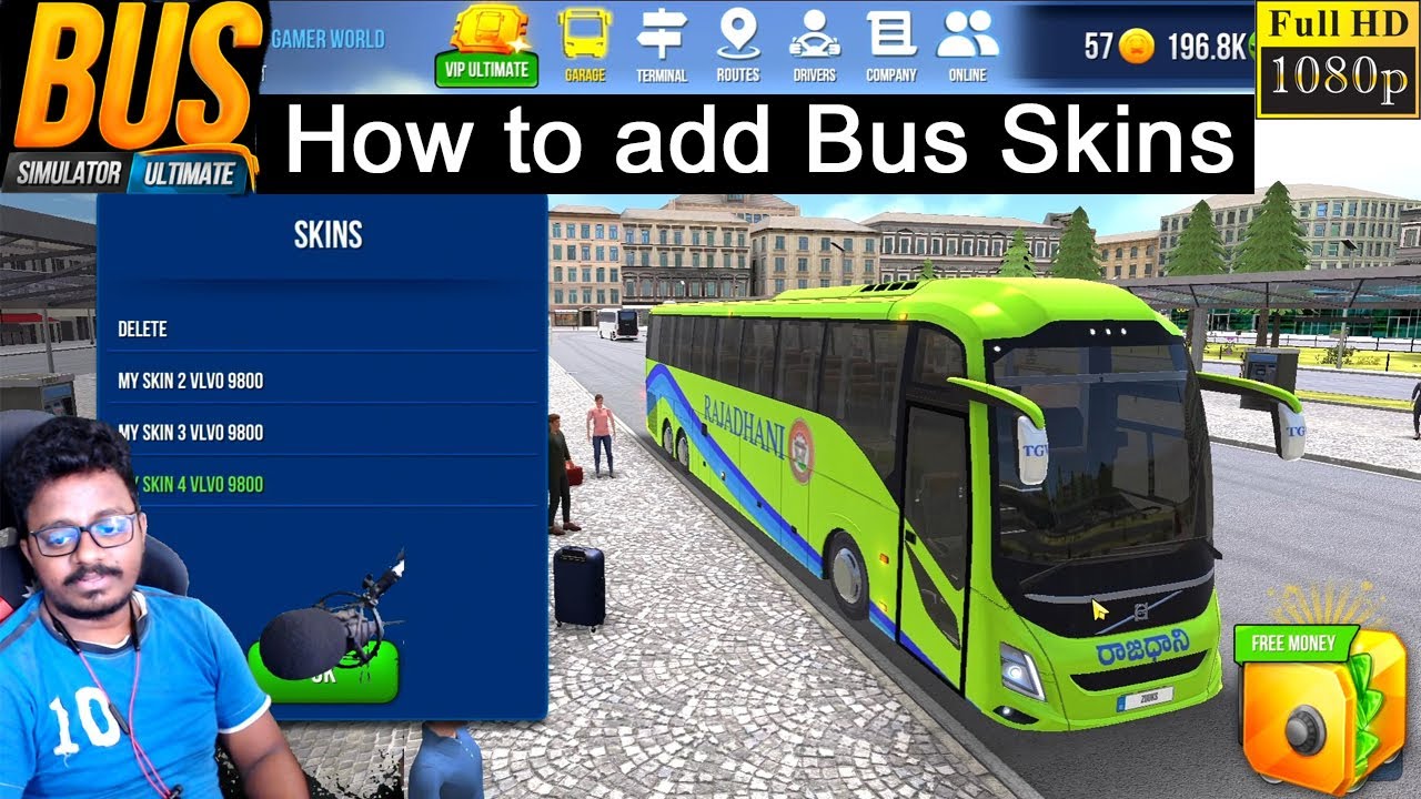 How to add and download Bus Skin in Bus Simulator Ultimate Telugu - YouTube