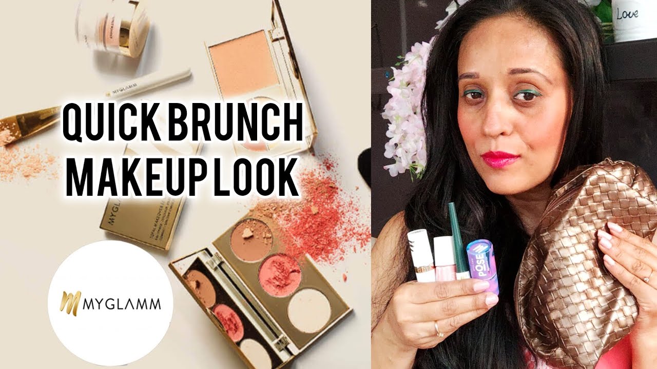 Quick Brunch Makeup Look ft. @MyGlammMakeup || GRWM Easy 10 min makeup ...