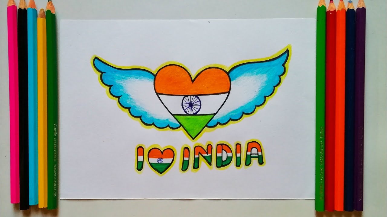 Simple drawing for kids || Independence day easy drawing idea - YouTube
