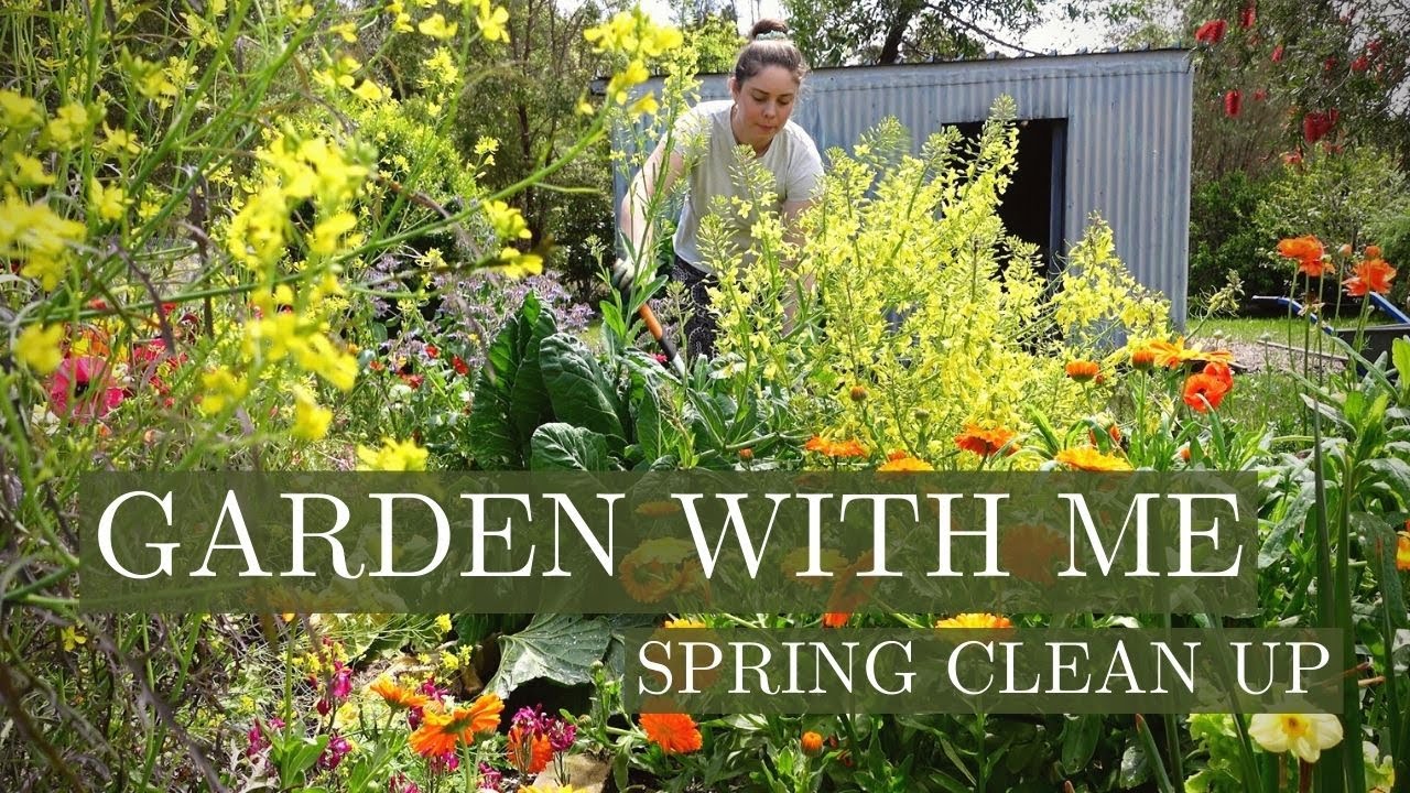 A Satisfying Spring Clean Up in the Garden 🌱🌼 Removing Annuals, Weeding ...