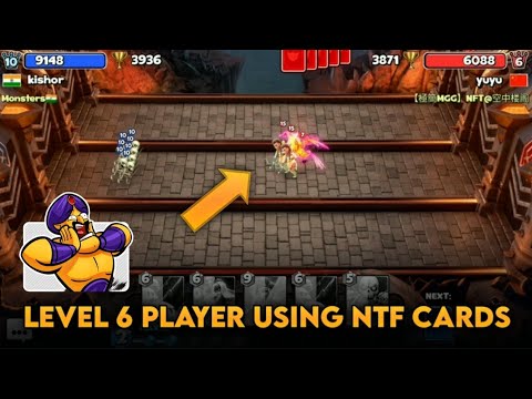 castle crush 💥 level 6 player using NTF cards - YouTube