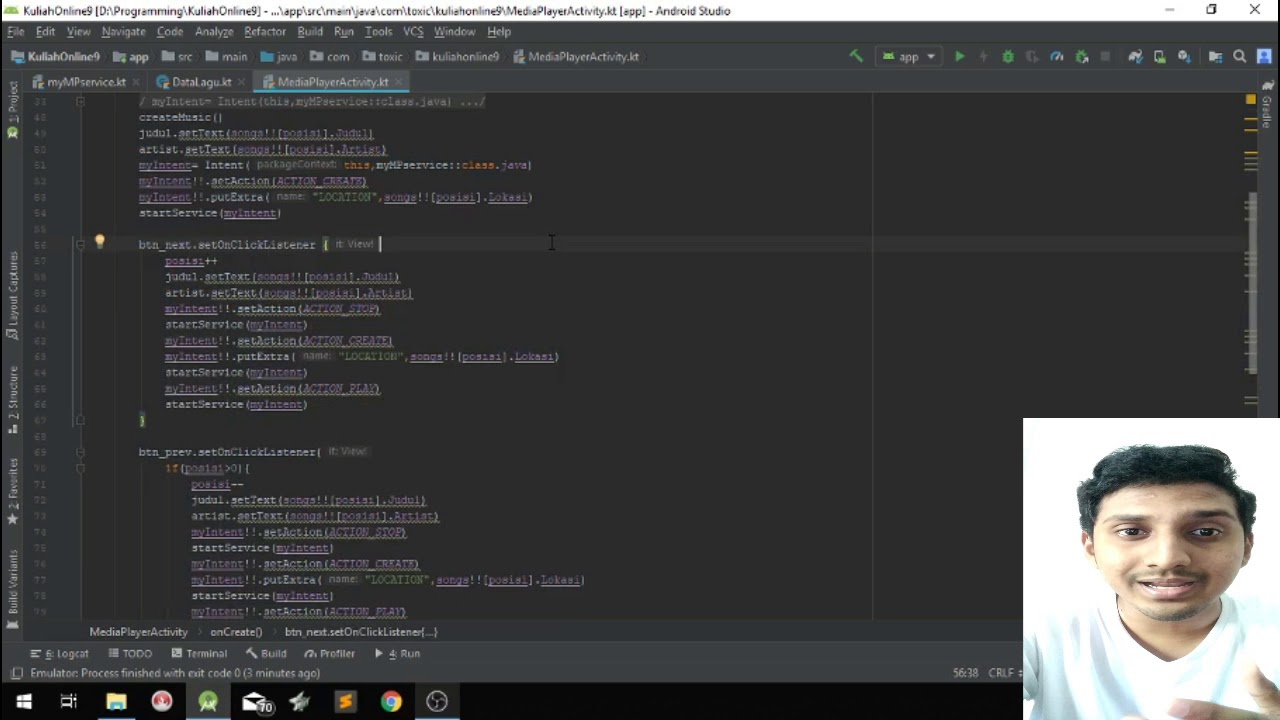 Music Media Player Kotlin Latihan 2 Mobileandroid2019 Youtube