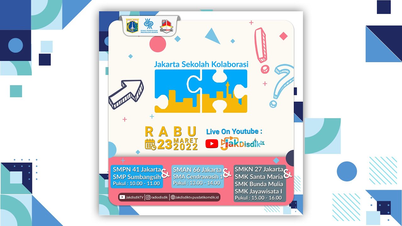 SEKOLAH KOLABORASI "SMPN 41 Jakarta & SMP Sumbangsih" - YouTube