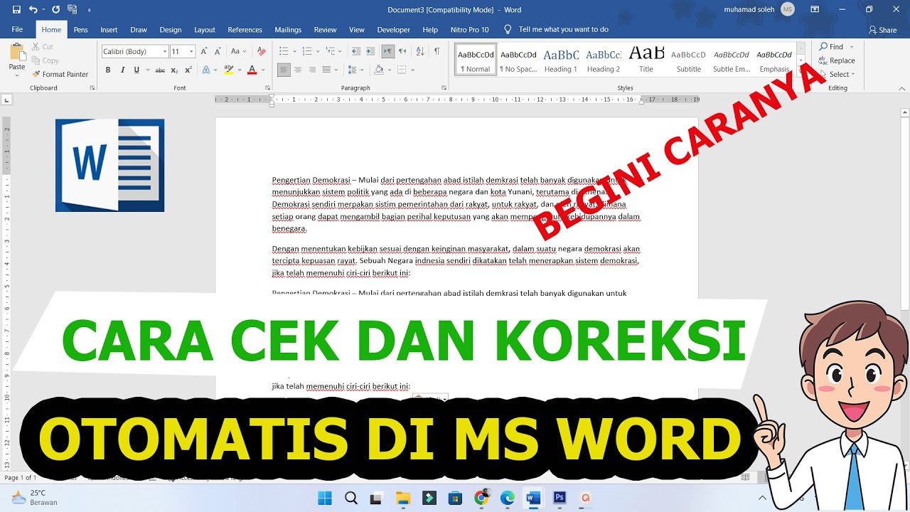 Cara Mudah Cek Typo Secara Otomatis di Microsoft Word - YouTube