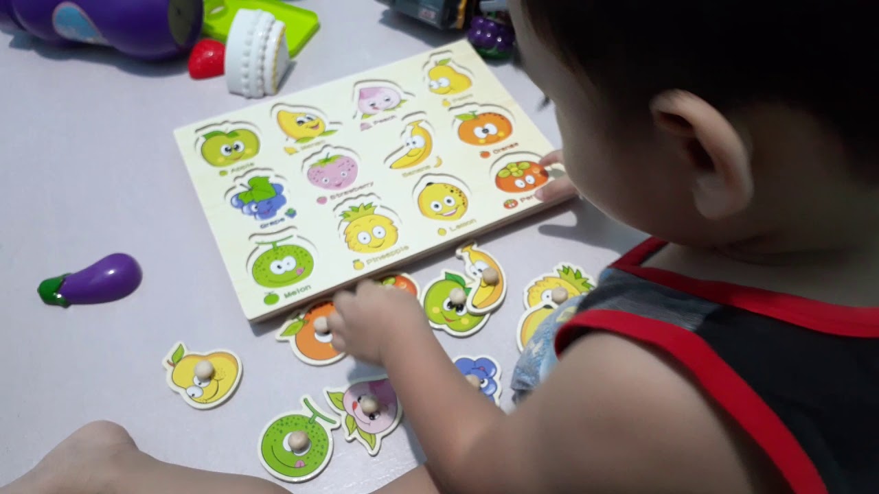 Tyler : Fruit puzzles 🍉🍇🍌🍎🍍 - YouTube