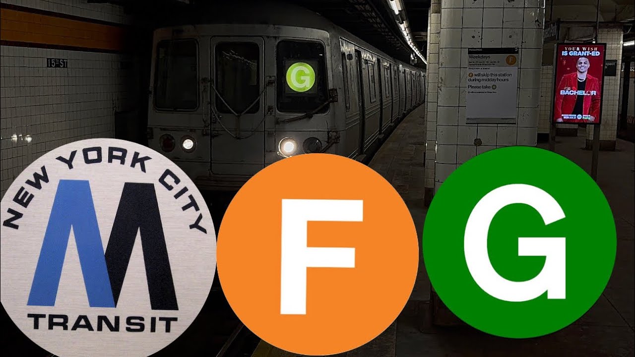 MTA NYCT: (F) & (G) Train Action at 15 Street Prospect Park - YouTube