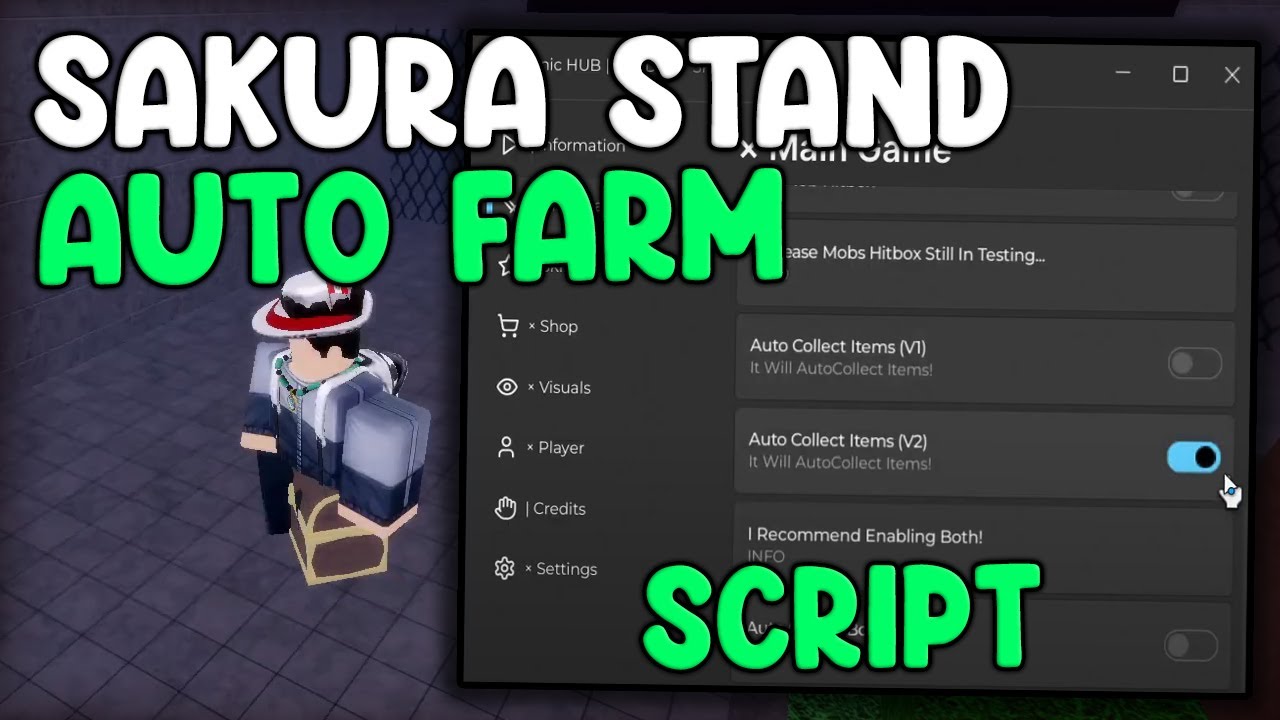 [ ☀] Sakura Stand Script Auto Farm, Items Farm & Free Stands - Roblox ...