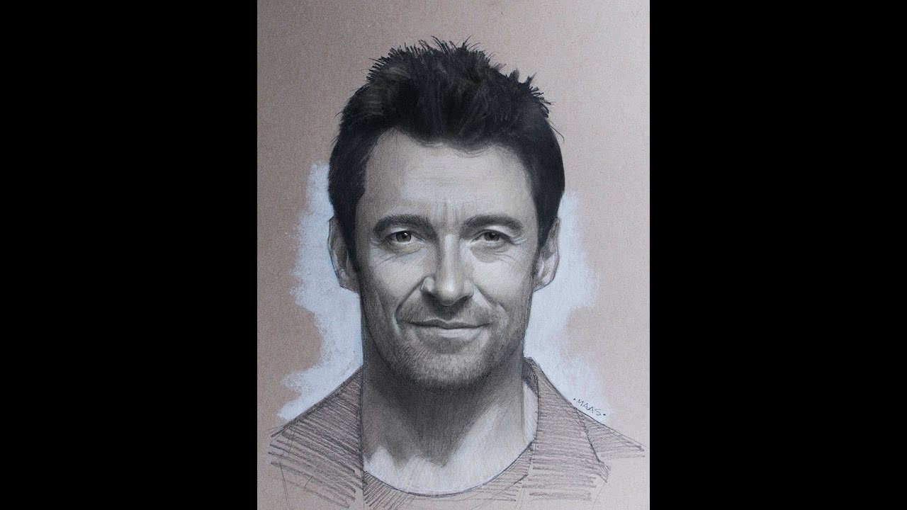 Hugh Jackman - Wolverine - Drawing - YouTube