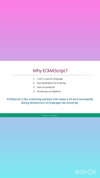 Why Ecmascript used in modern javascript? #ecmascript6 #js #javascript #javascripttutorial #es6 ...