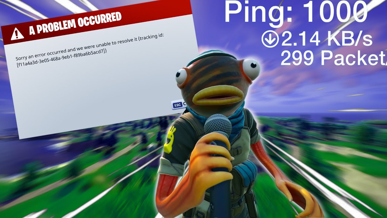 I played FORTNITE with 1000 ping..… - YouTube