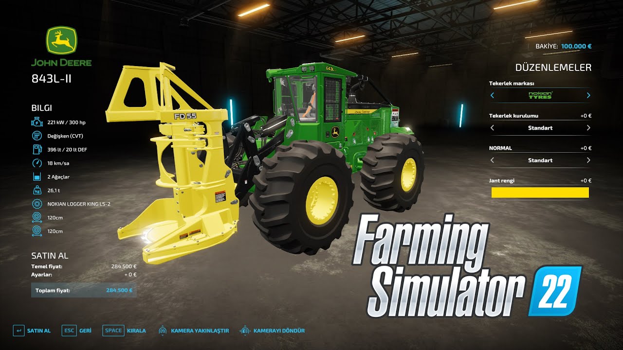 FS22 – John Deere 643L-Ii Feller Buncher #mod - YouTube