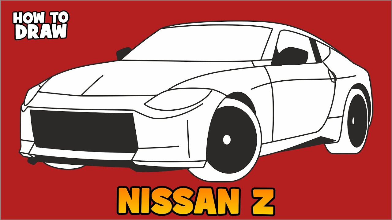 How to draw a car Nissan Z 2023 - YouTube