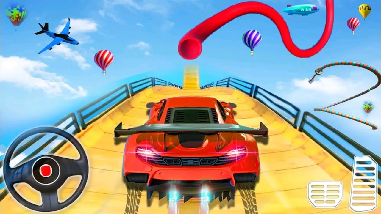 Ramp Car Stunt 3D Crazy Video 🚙🚦 Jumping Car 05 🚦 Alpha Simulator - YouTube