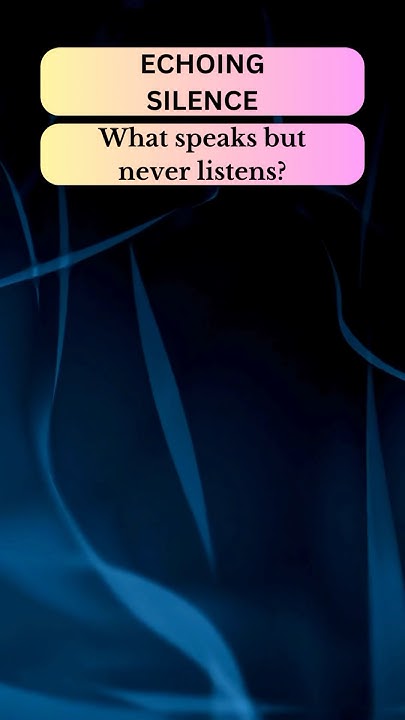 Echoing Silence 🥰🎉 #riddles #riddle #brainteaser #riddlemethis #quiz # ...