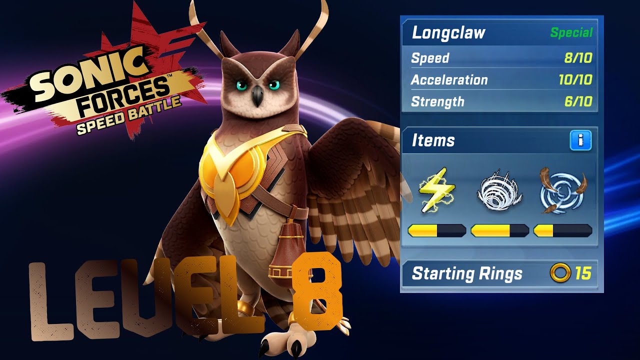 Sonic Forces: Speed Battle (Longclaw level 8) Gameplay #35 - YouTube
