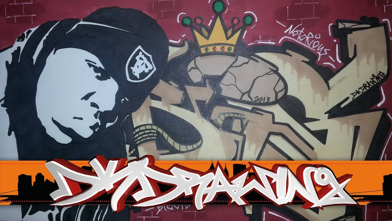 Notorious B.I.G. Wildstyle Graffiti Letters & Stencil - Biggie Smalls ...